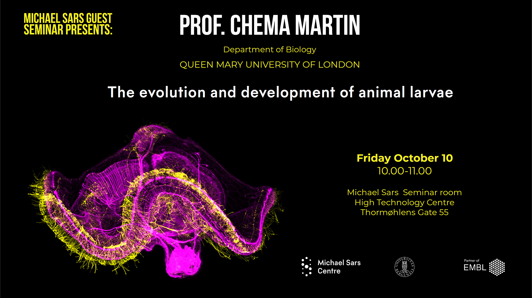 Michael Sars Guest Seminar with Professor Chema Martin Fri 10. October ...